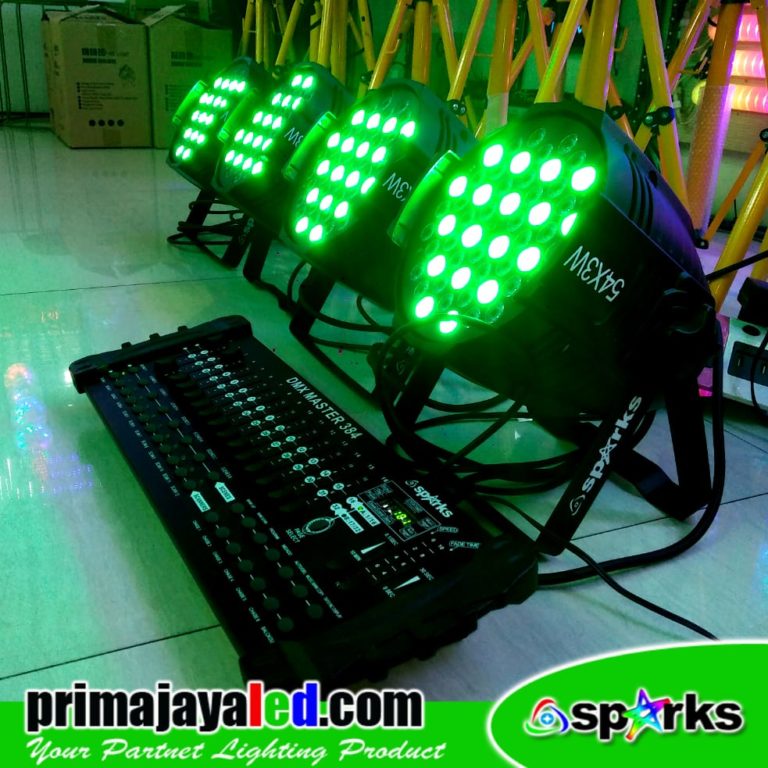 Paket Lampu Par LED 4 Set DMX 384 • Prima Jaya LED
