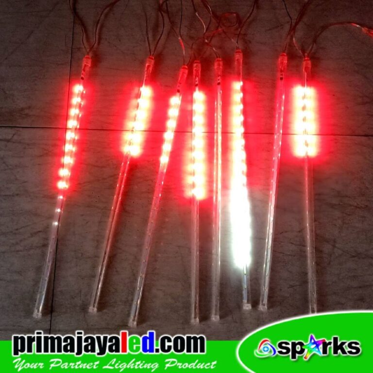 Lampu LED Meteor Merah Putih Set 8 • Prima Jaya LED